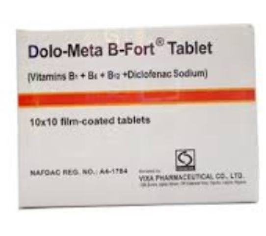 Vixa Pharma Dolo-Meta B-Forte Tab.,(10x10 Tabs) | Rxalldelivered.com