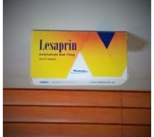 Lesaprin (Aspirin) Tabs., 75mg x100 | Rxalldelivered.com